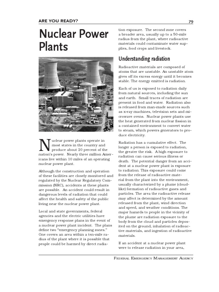 Nuclear Power Plant Emergency Guide | PDF | Law | Technology & Engineering