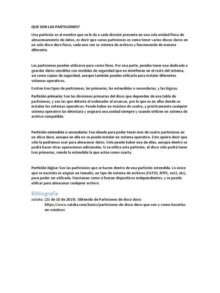Que Son Las Particiones | PDF