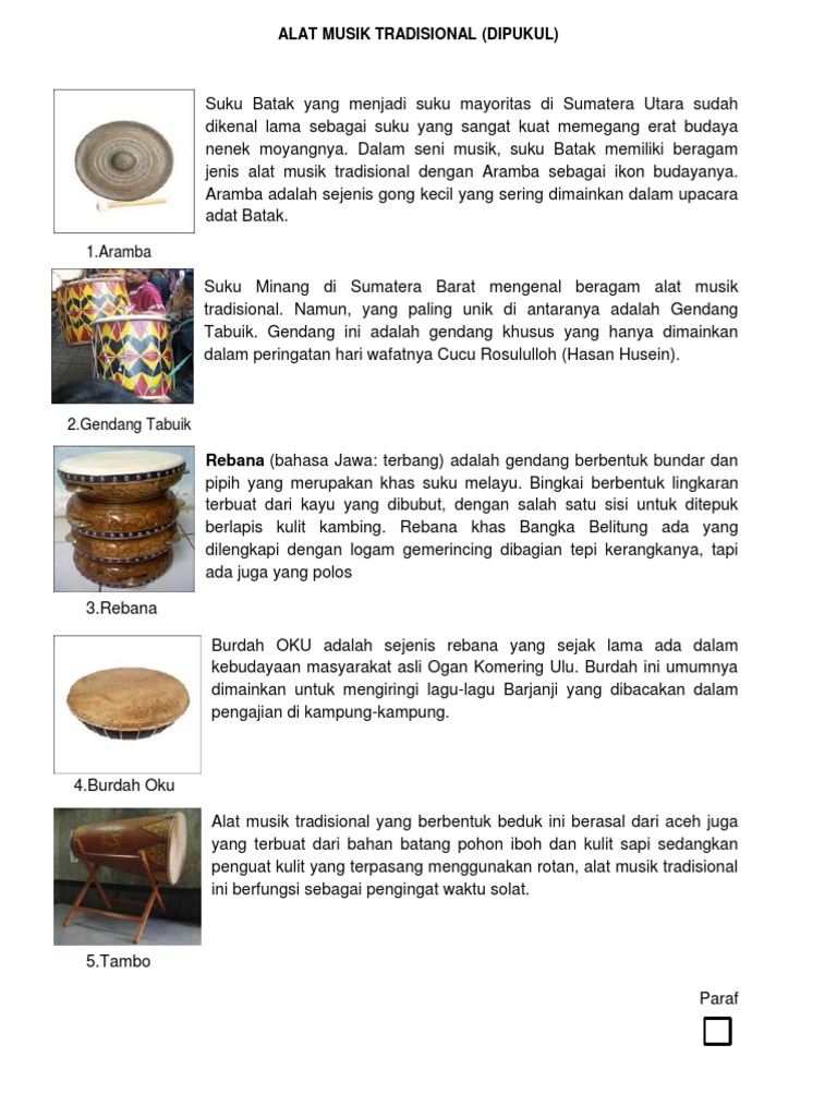 Alat Musik Tradisional Nusantara | PDF | Seni | Puisi