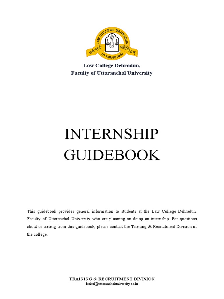 Internship Guidebook 1 Pdf Government Information Justice