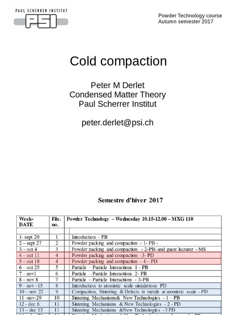 Cold Compaction | PDF | Yield (Engineering) | Elasticity (Physics)