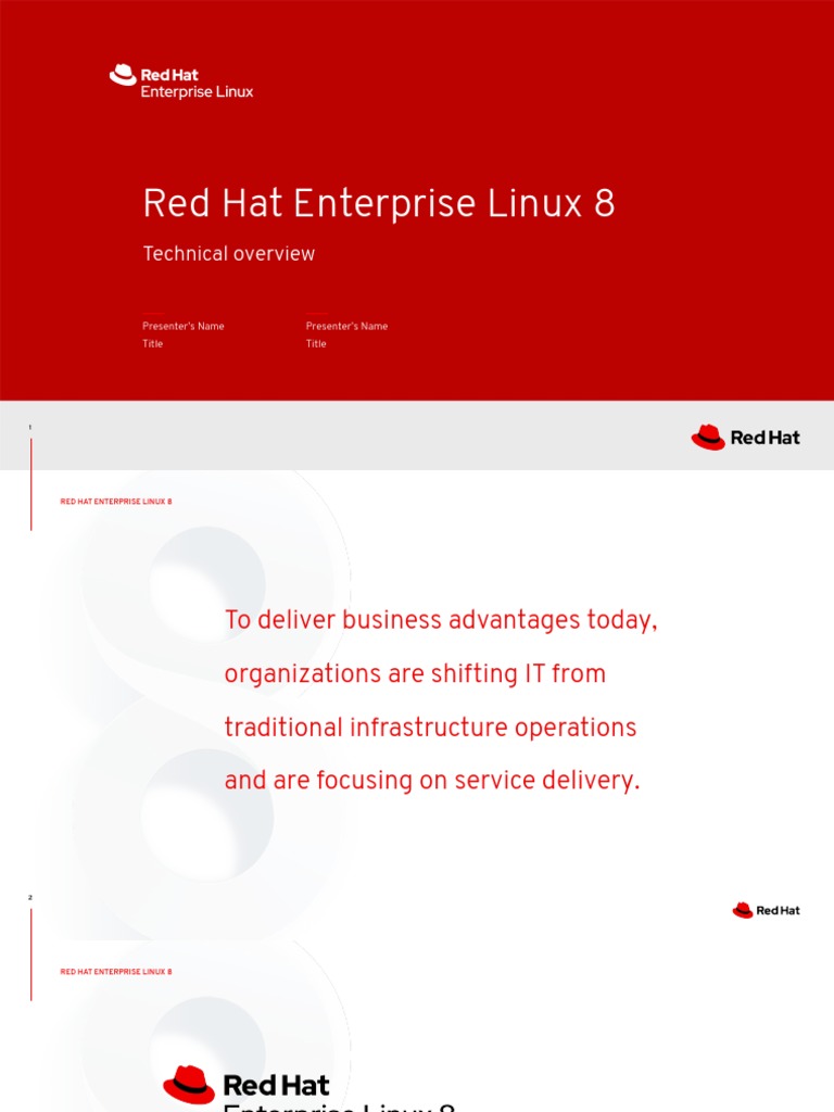 Red Hat Enterprise Linux 8 Technical Overview PDF | PDF | Linux | Cloud ...
