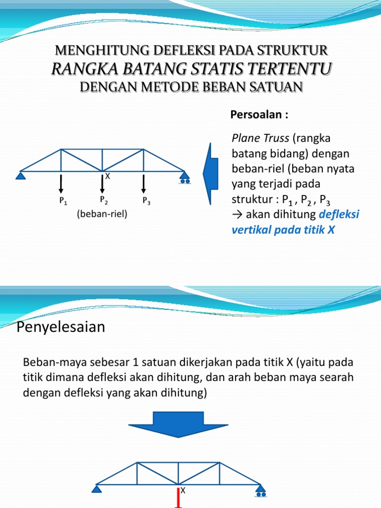 05 Defleksi Rangka Batang | PDF | Metode & Bahan Ajar