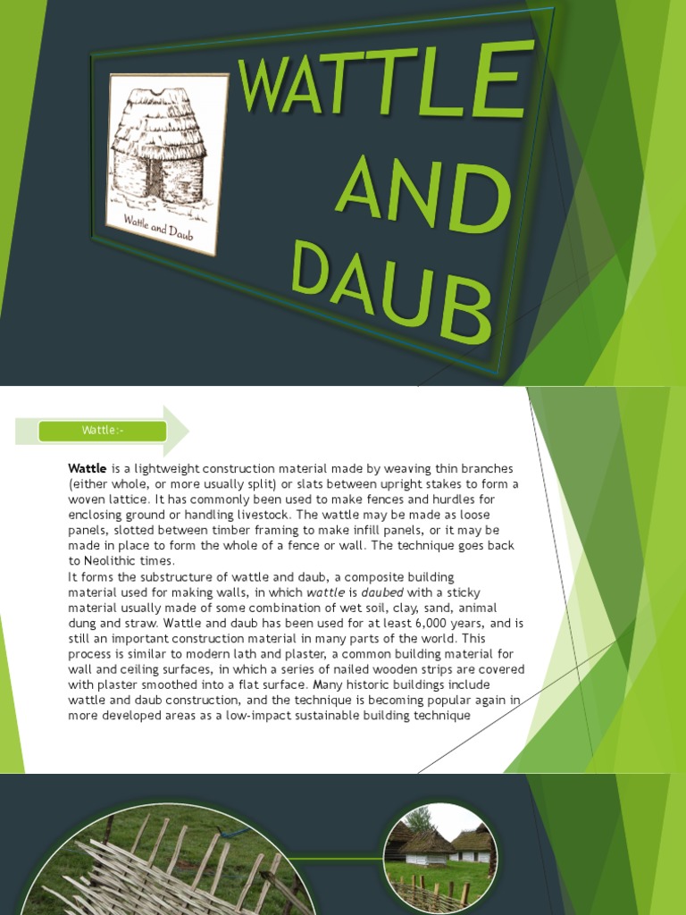 Wattle and Daub Construction Technique Explained | PDF | Sustainable ...