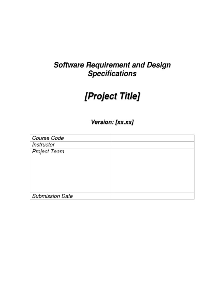 SRS and SDS Template | PDF | Use Case | Database Design