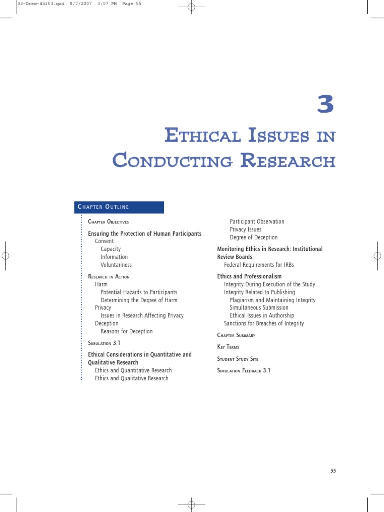 Chapter 3 Ethical Issues in Conducting Research PDF | PDF | Informed ...