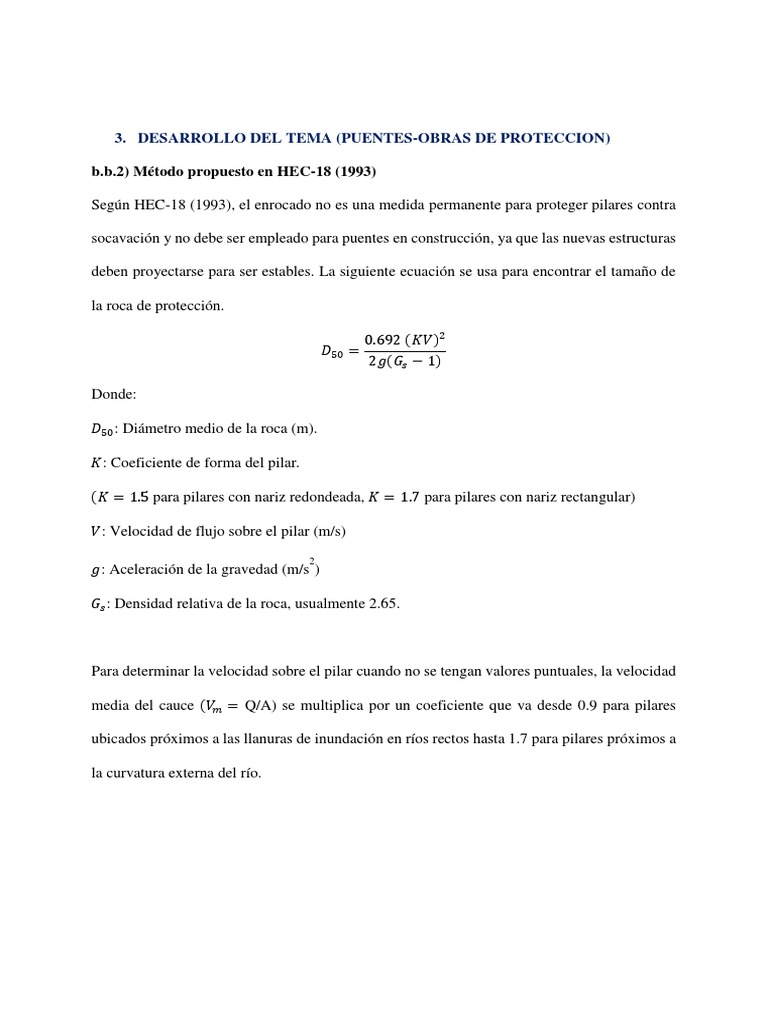 Método HEC-18 para Protección de Puentes | PDF | Drenaje | Ingeniería