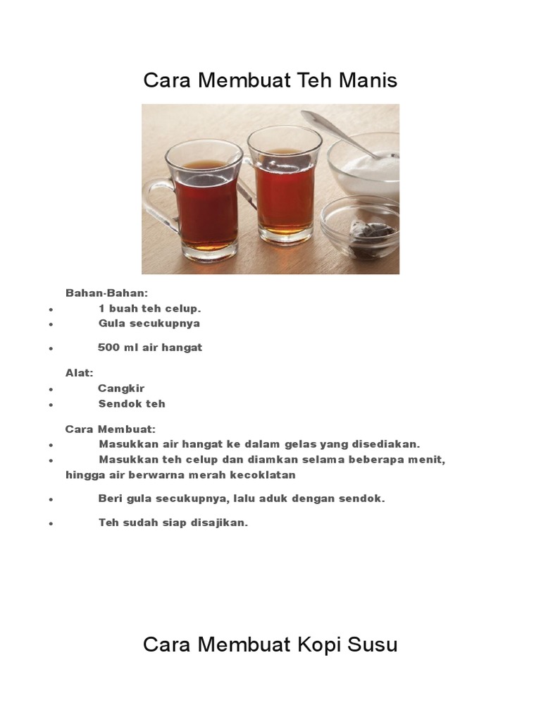 Text Prosedur Minuman | PDF