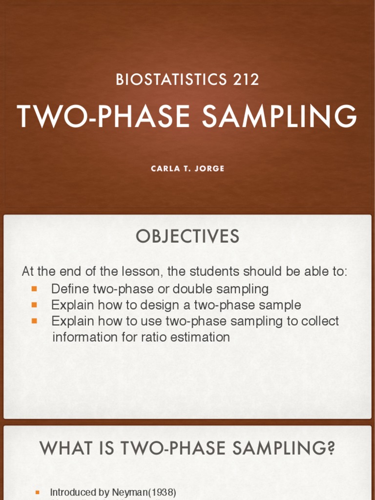 Two Phase Sampling | PDF | Sampling (Statistics) | Evaluation Methods