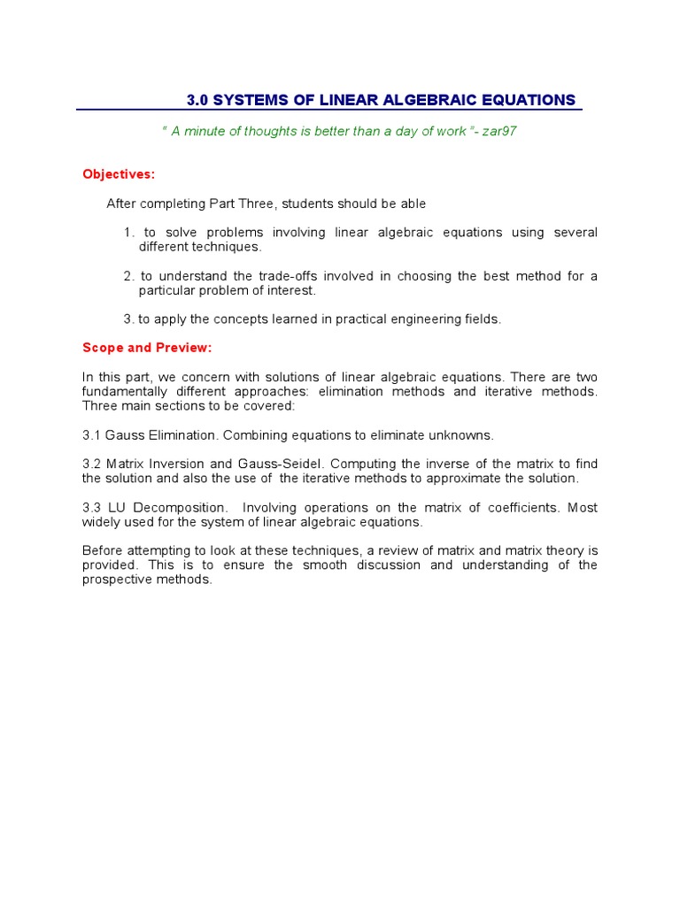 Chapter 3 Lae1 | PDF | System Of Linear Equations | Matrix (Mathematics)