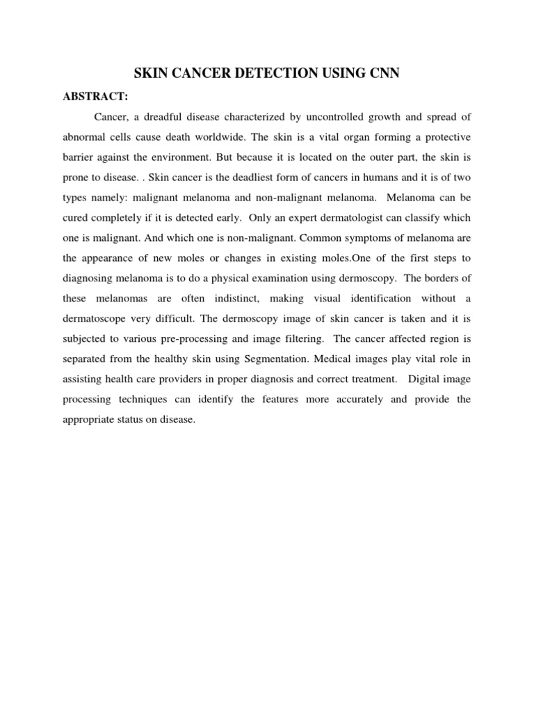 Skin Cancer Full Document | PDF | Software Testing | Matlab