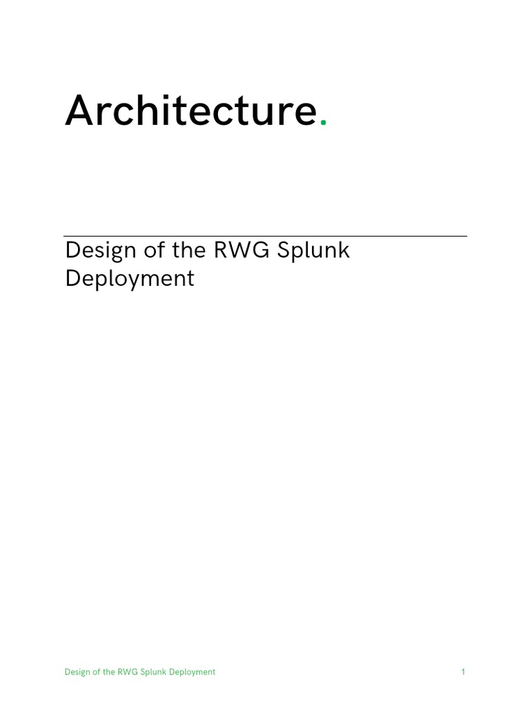 Splunk Design | PDF | Network Interface Controller | Computer Cluster