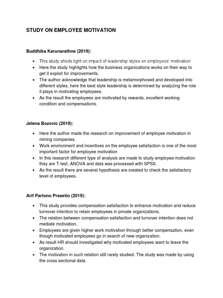 Study On Employee Motivation in Tvs | PDF | Motivation | Motivational