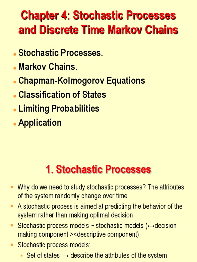 Chapter 4 Discrete Time Markov Chains Pdf Markov Chain Stochastic Process