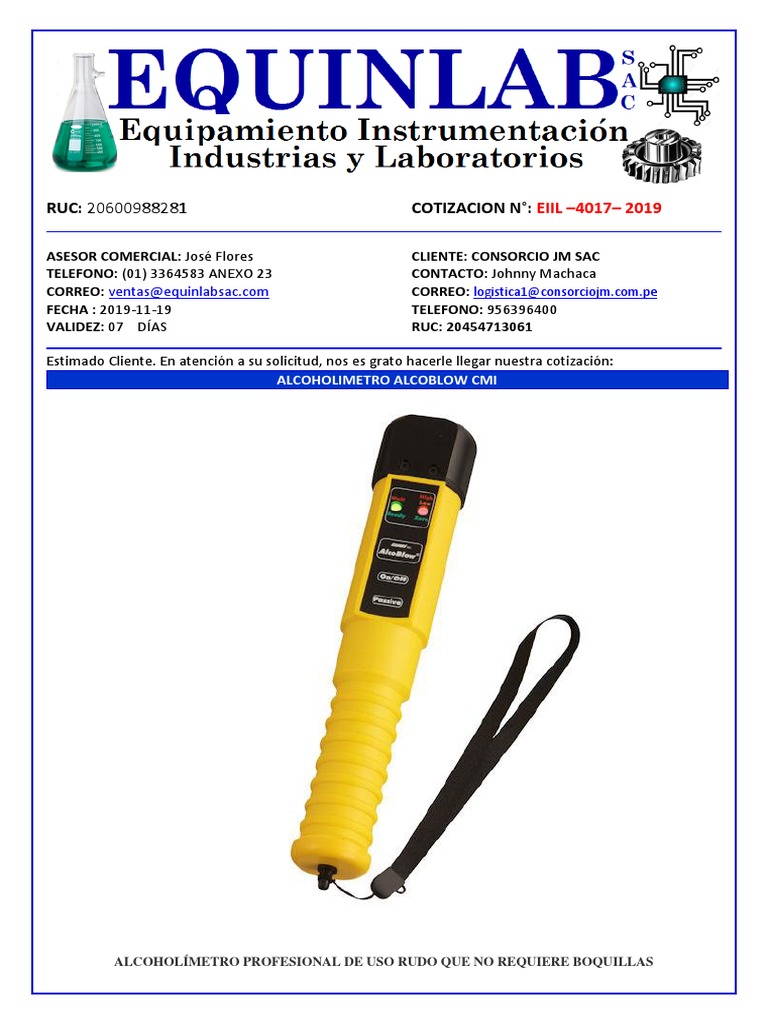 Alcoholimetro Alcoblow | PDF | Energía y recursos