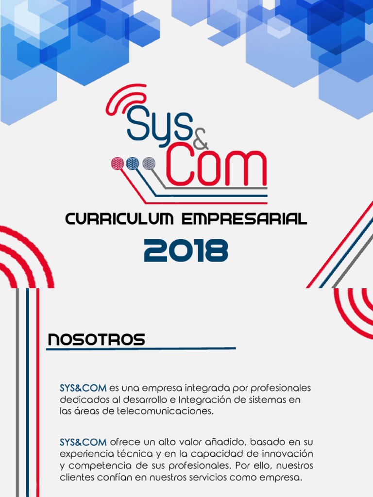 Curriculum Syscom | PDF | Equipo de telecomunicaciones | Ingenieria Eléctrica