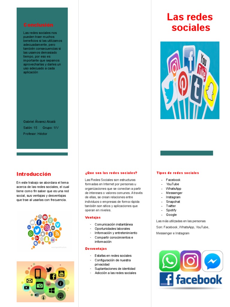 Triptico | PDF | Servicio de redes sociales | Tecnologías de la información