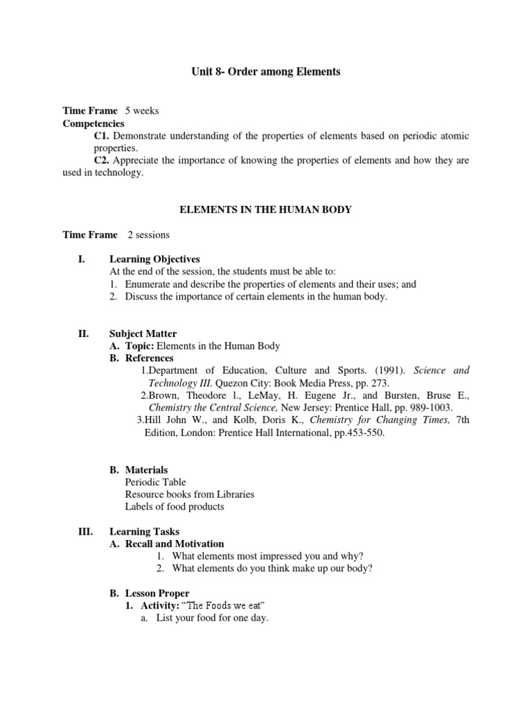 Elements Essential for Human Health | PDF | Enzyme | Phosphorus