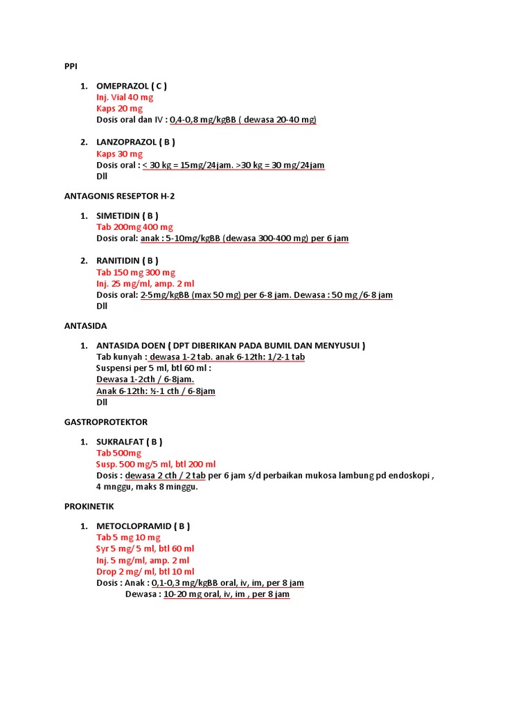 Catatan Dosis Obat | PDF