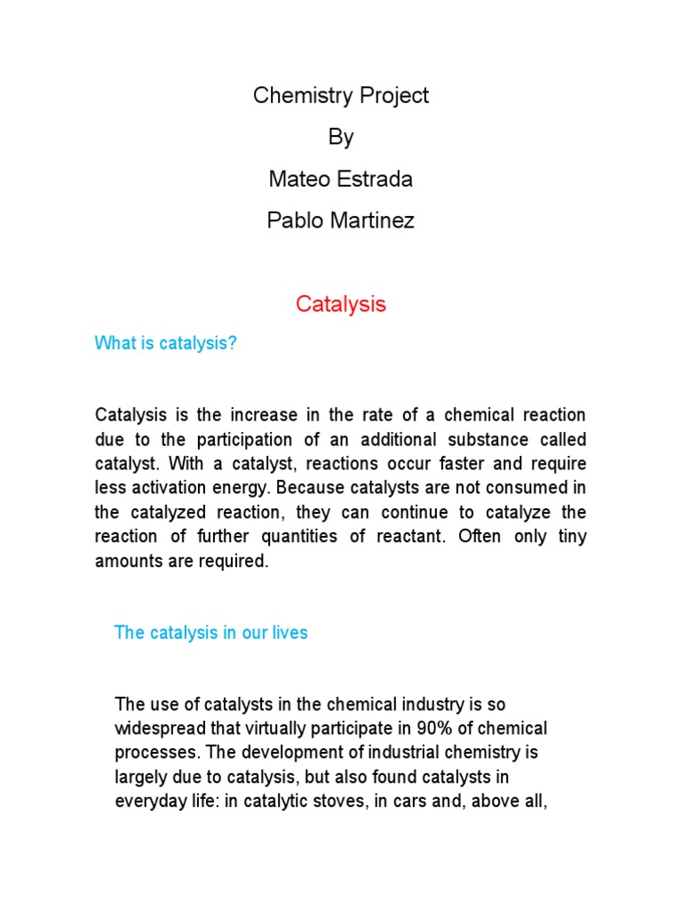 Osmosis Chemistry Project PDF | PDF | Osmosis | Catalysis