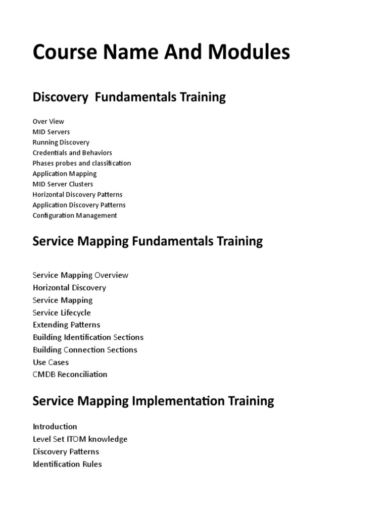 ServiceNow Training Course Overview | PDF | Vulnerability (Computing ...