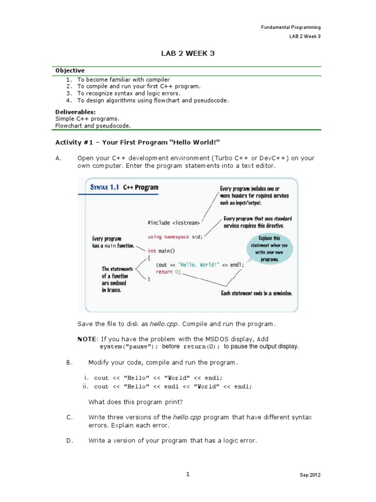 Labsheet | PDF | Computer Program | Programming