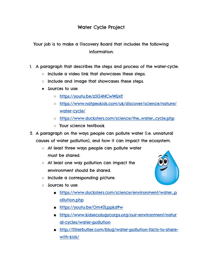 Water Cycle Project 1 | PDF | Water Cycle | Precipitation