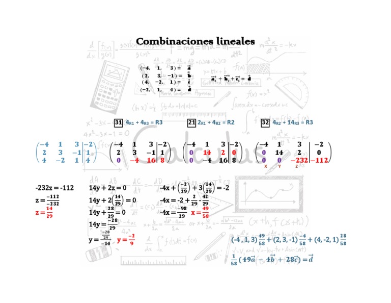 Combinaciones Lineales | PDF