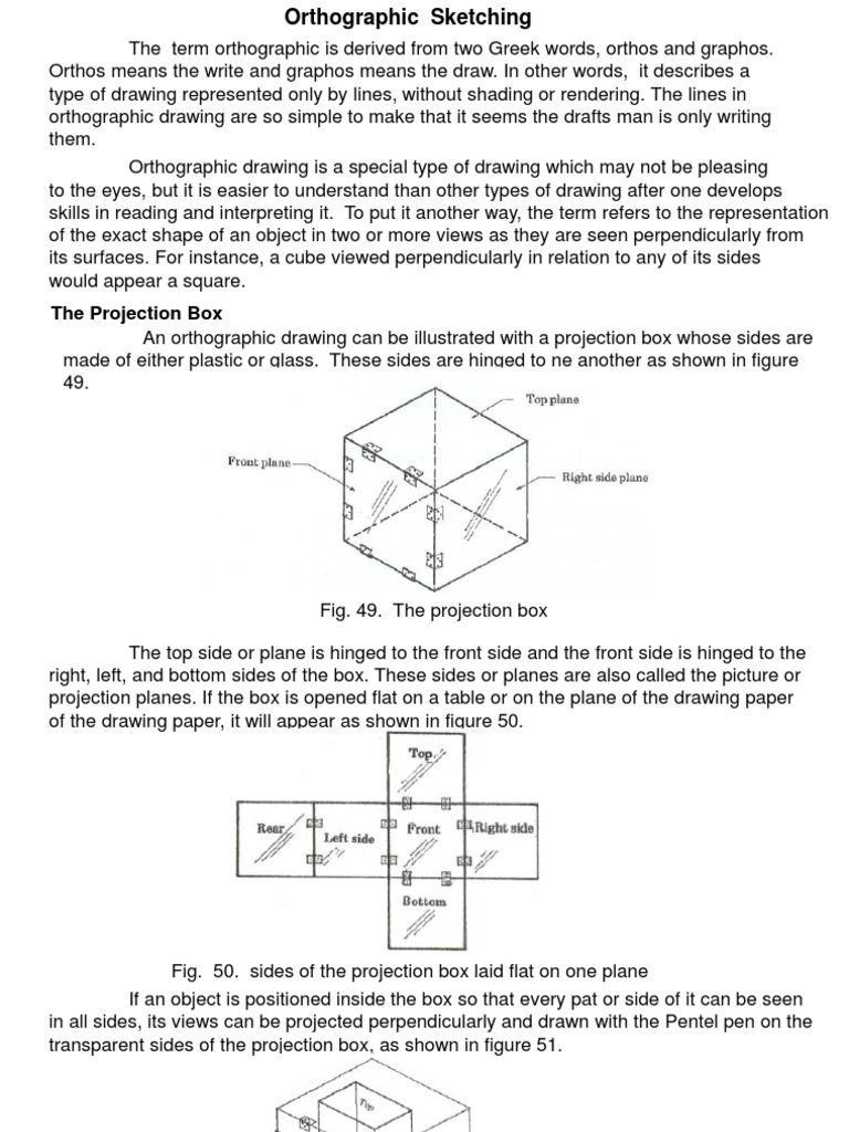 Orthographic Drawing Basics and Principles | PDF | Angle | Drawing