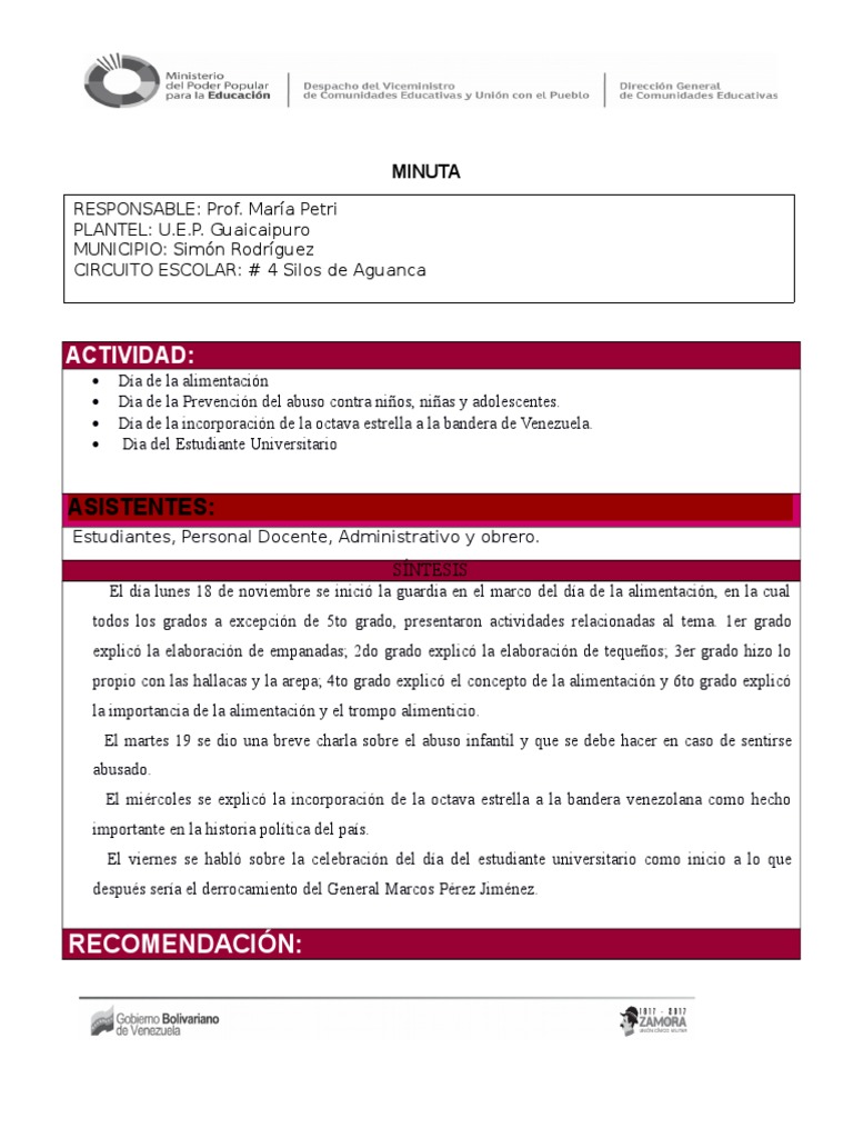 Formato Minuta Nuevo | PDF