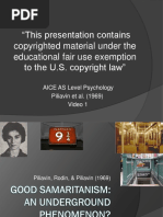 Piliavin Et Al 1969 | PDF | Cognition | Methodology