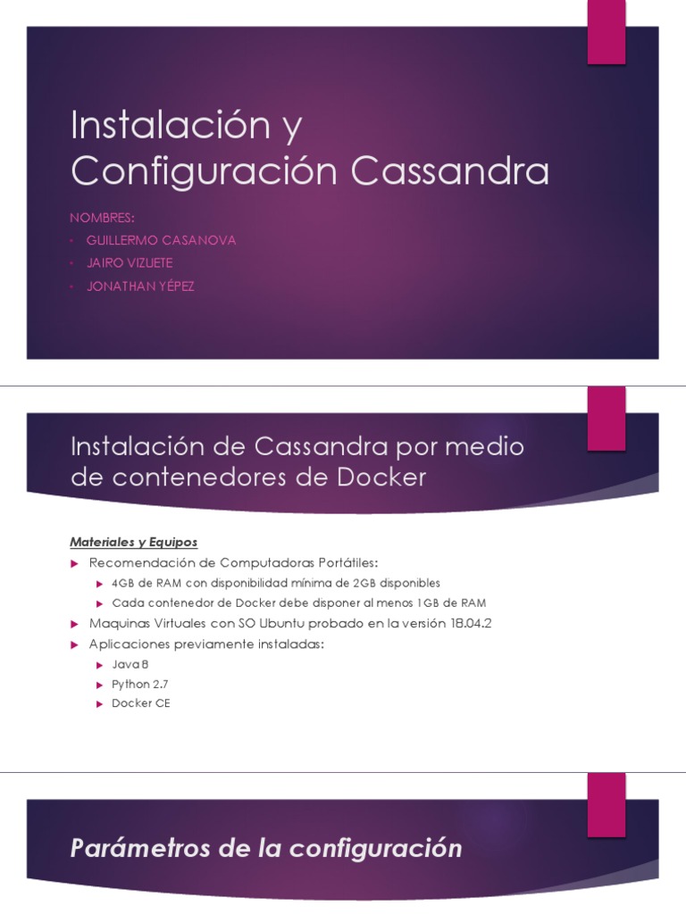 04 Proyecto Cassandra | PDF | Protocolos de internet | Grupo de computadoras