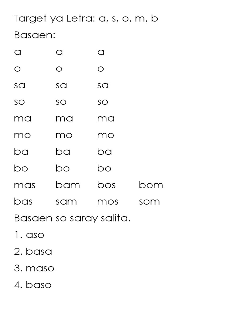 Grade 1 Tagalog Reading Activities | PDF