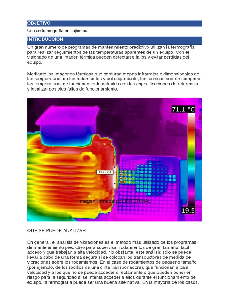 Informe-Monitoreo de Termografia | PDF | Termografía | Temperatura