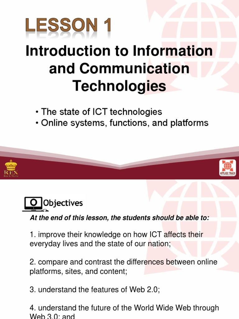 1 Introduction To ICT | PDF | Websites | World Wide Web