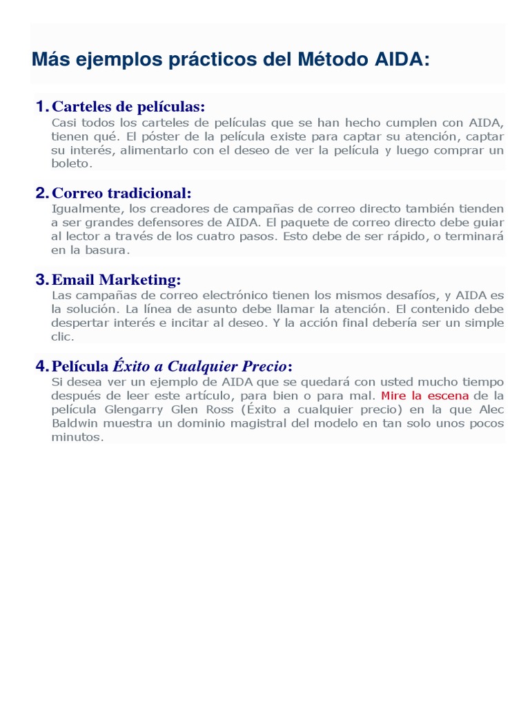 Ejemplos de Aida | PDF