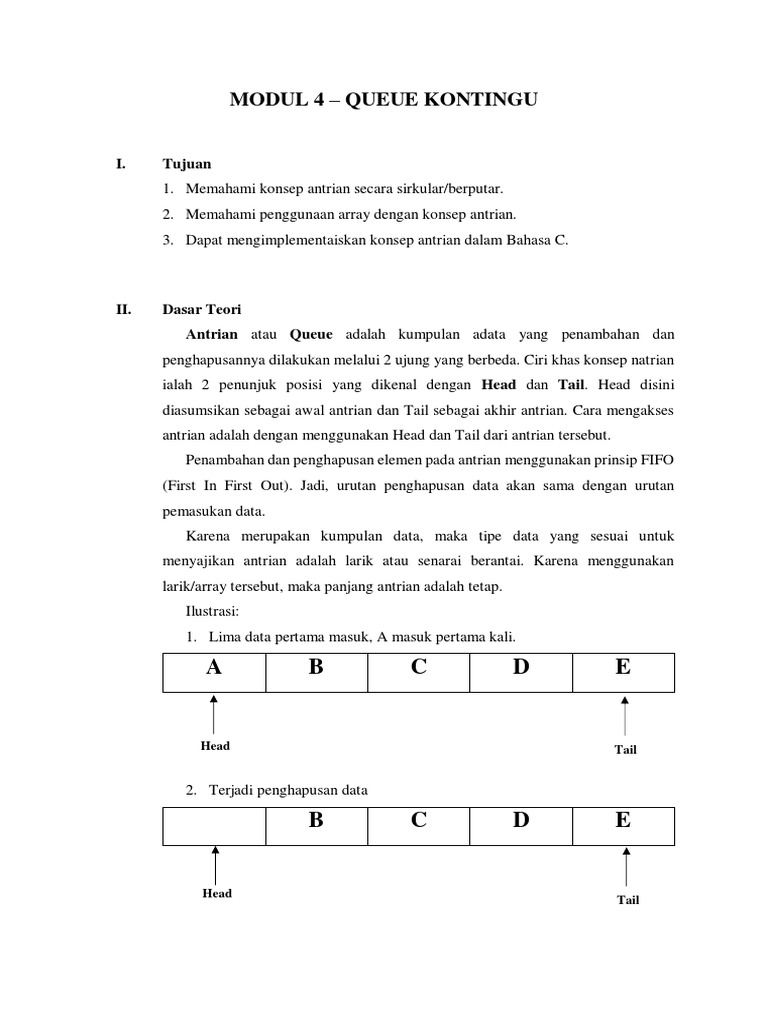 Modul 4 - Queue Array | PDF