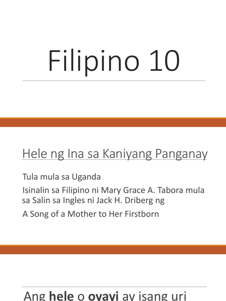 Filipino 10 Hele | PDF
