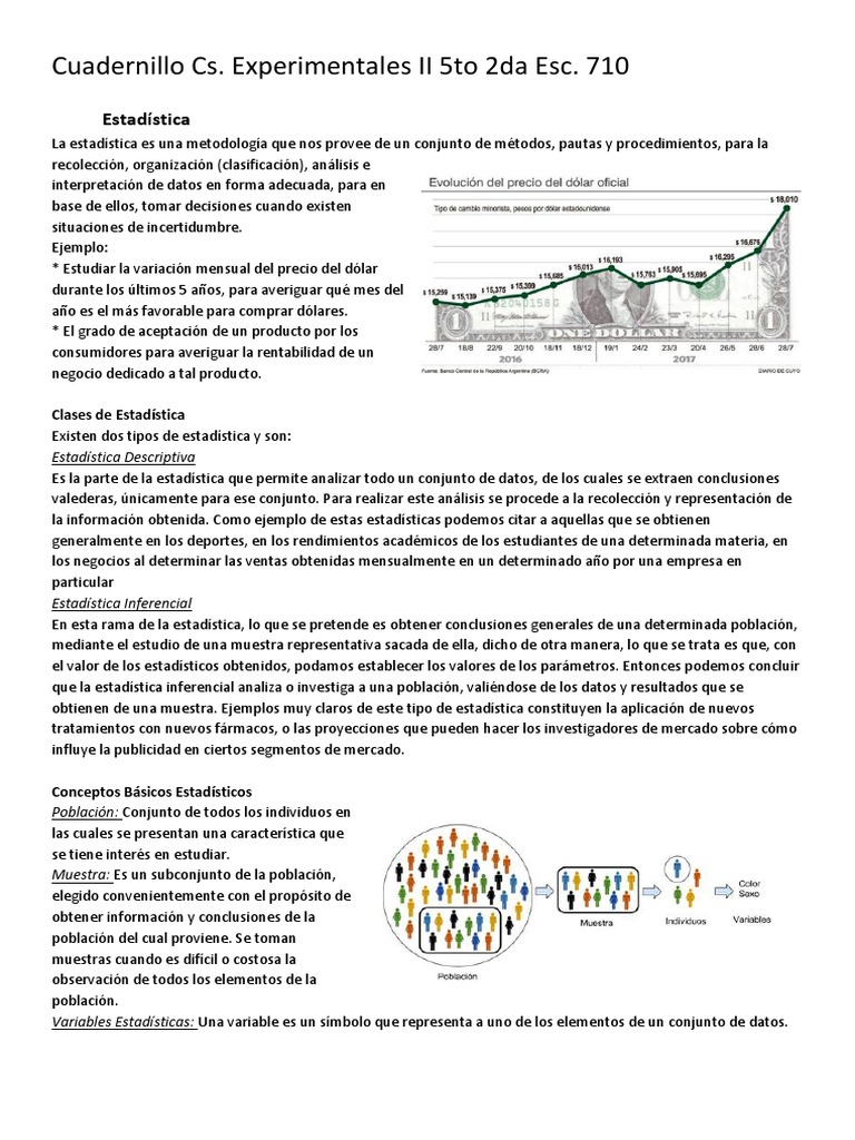 Cuadernillo Cs Exp II 5to2da | PDF | Media | Estadísticas