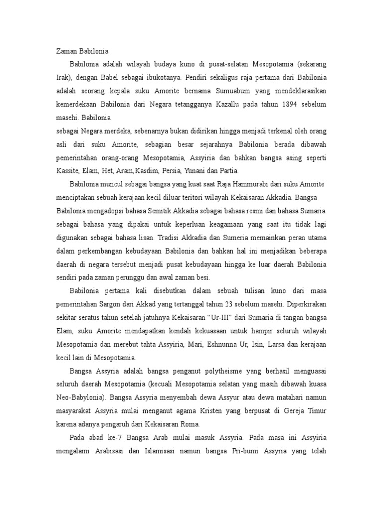 Zaman Babilonia Pdf