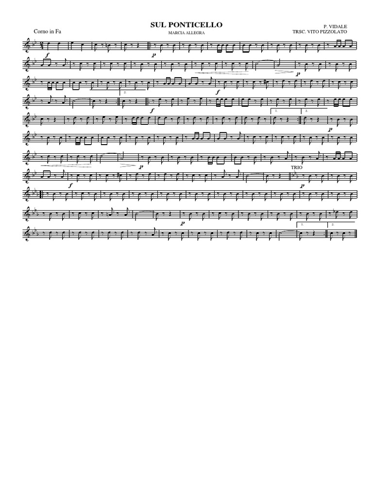 Sul Ponticello Corno in Fa | PDF