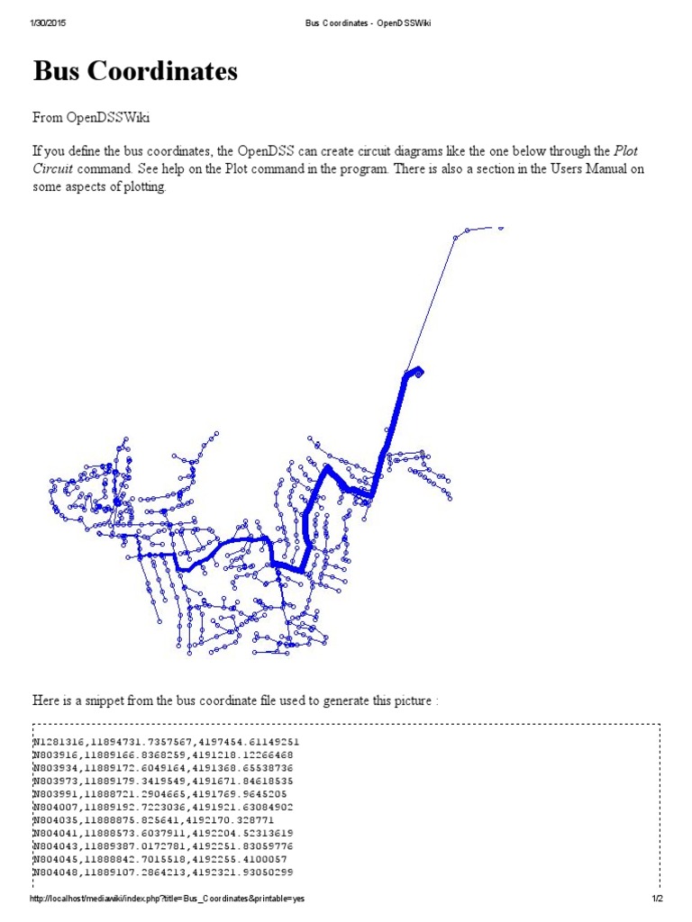 Bus Coordinates - OpenDSSWiki | PDF | Software Development | Computer ...