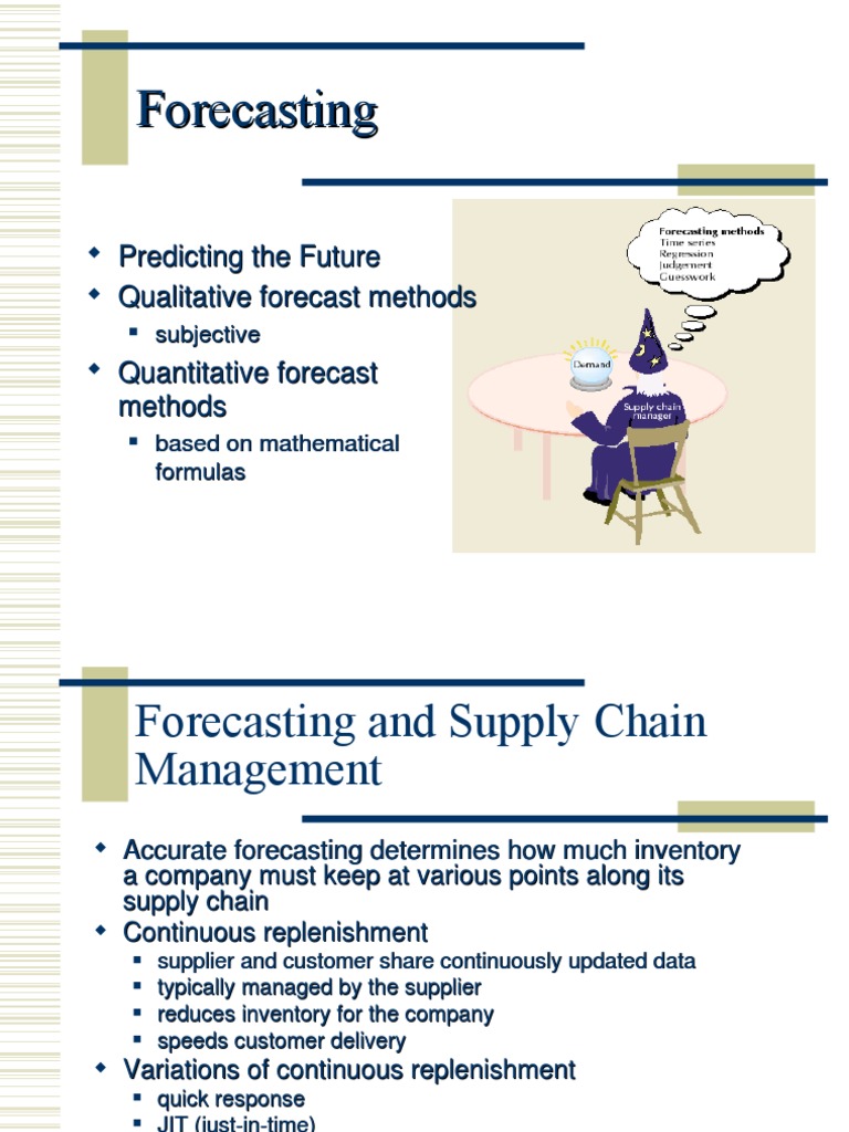 Forecasting In Operation Management Forecasting Correlation And