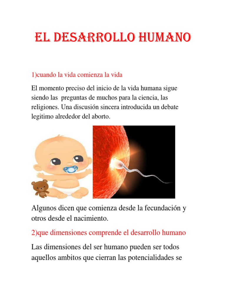 El Desarrollo Humano | PDF | Pubertad | Adolescencia