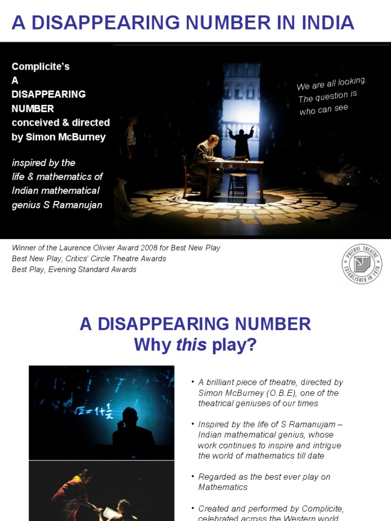 Disappearing Number Info | PDF | Theatre | Mathematics