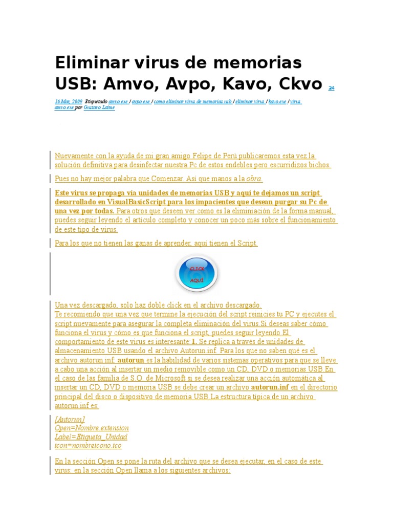 Script para Eliminar Virus | PDF | Virus de computadora | Archivo de ...