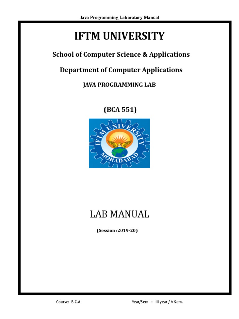 BCA Lab Manual 2019-20 Final | PDF | Method (Computer Programming ...