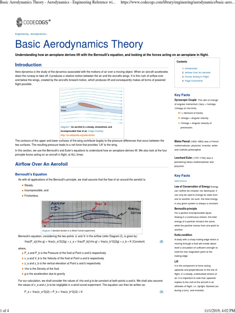 Basic Aerodynamics Theory - Aerodynamics - Engineering Reference With ...