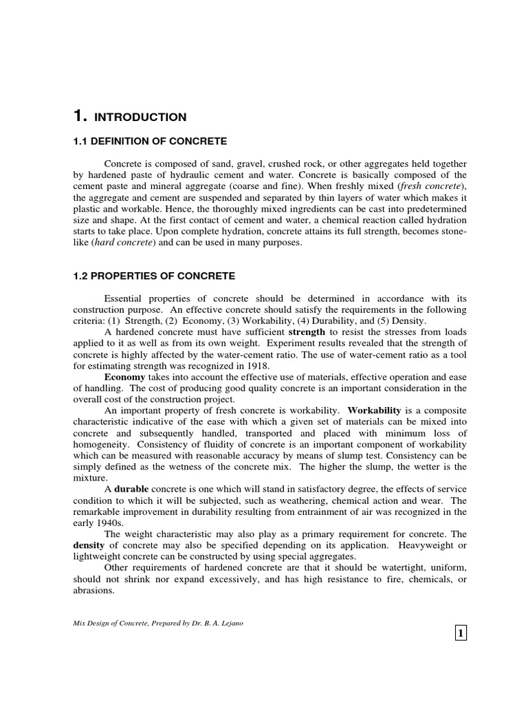 Mix Design of Concrete | PDF | Concrete | Cement