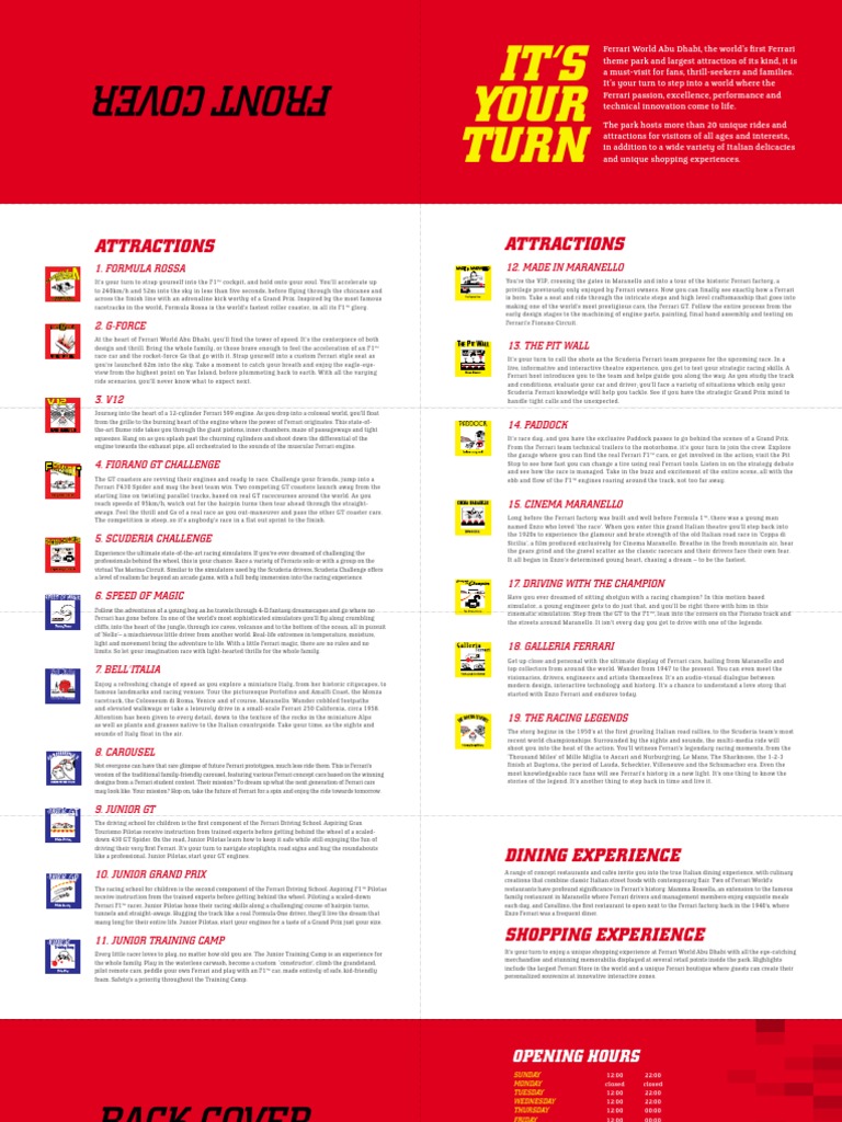Park Map EN | PDF | Formula One | Ferrari